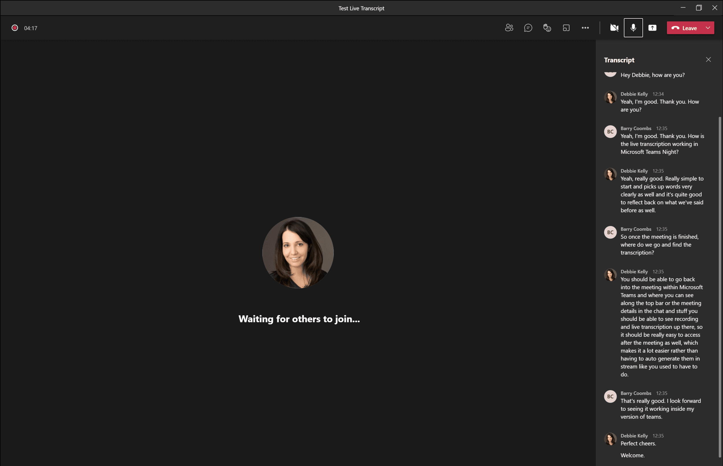 Using Live Transcripts within Microsoft Teams Meetings - Kascade
